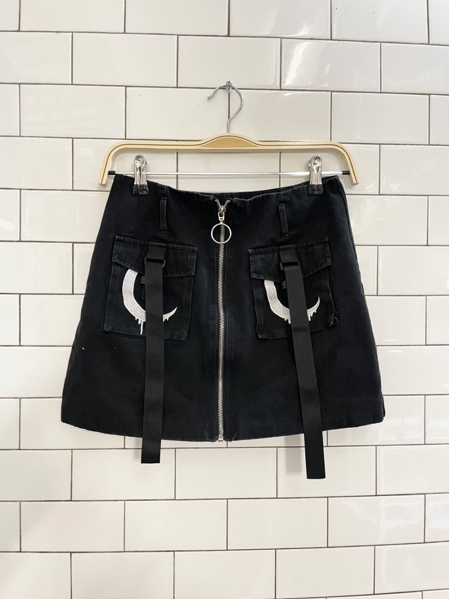 miu-b half moon vamp mini skirt – good market thrift store