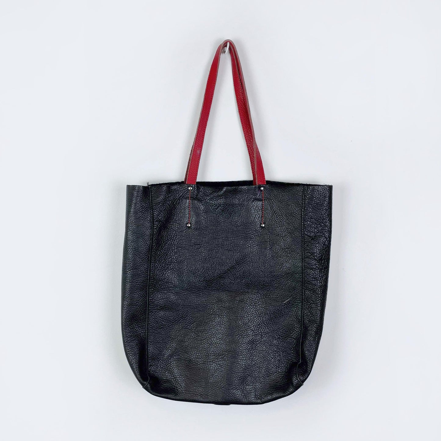 roots tribe pebbled leather tote bag – good market thrift store
