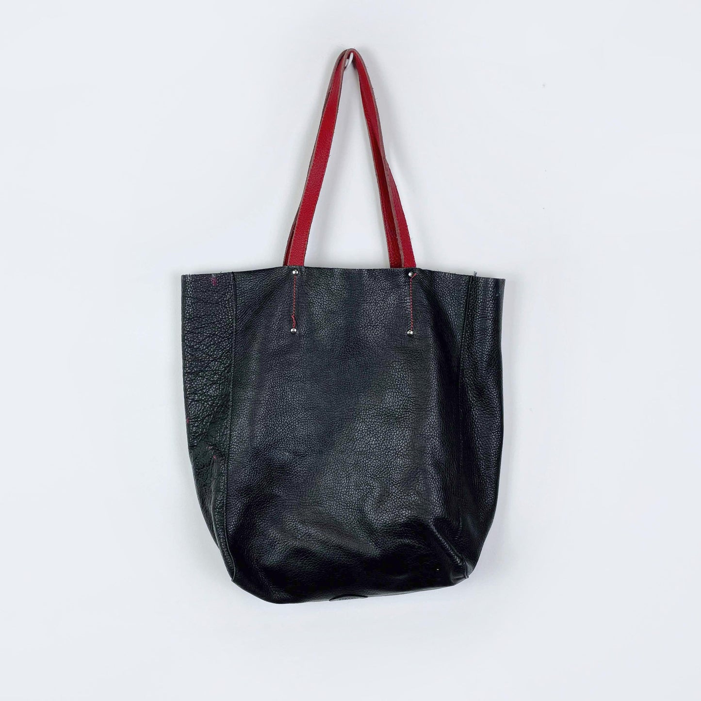 roots tribe pebbled leather tote bag – good market thrift store
