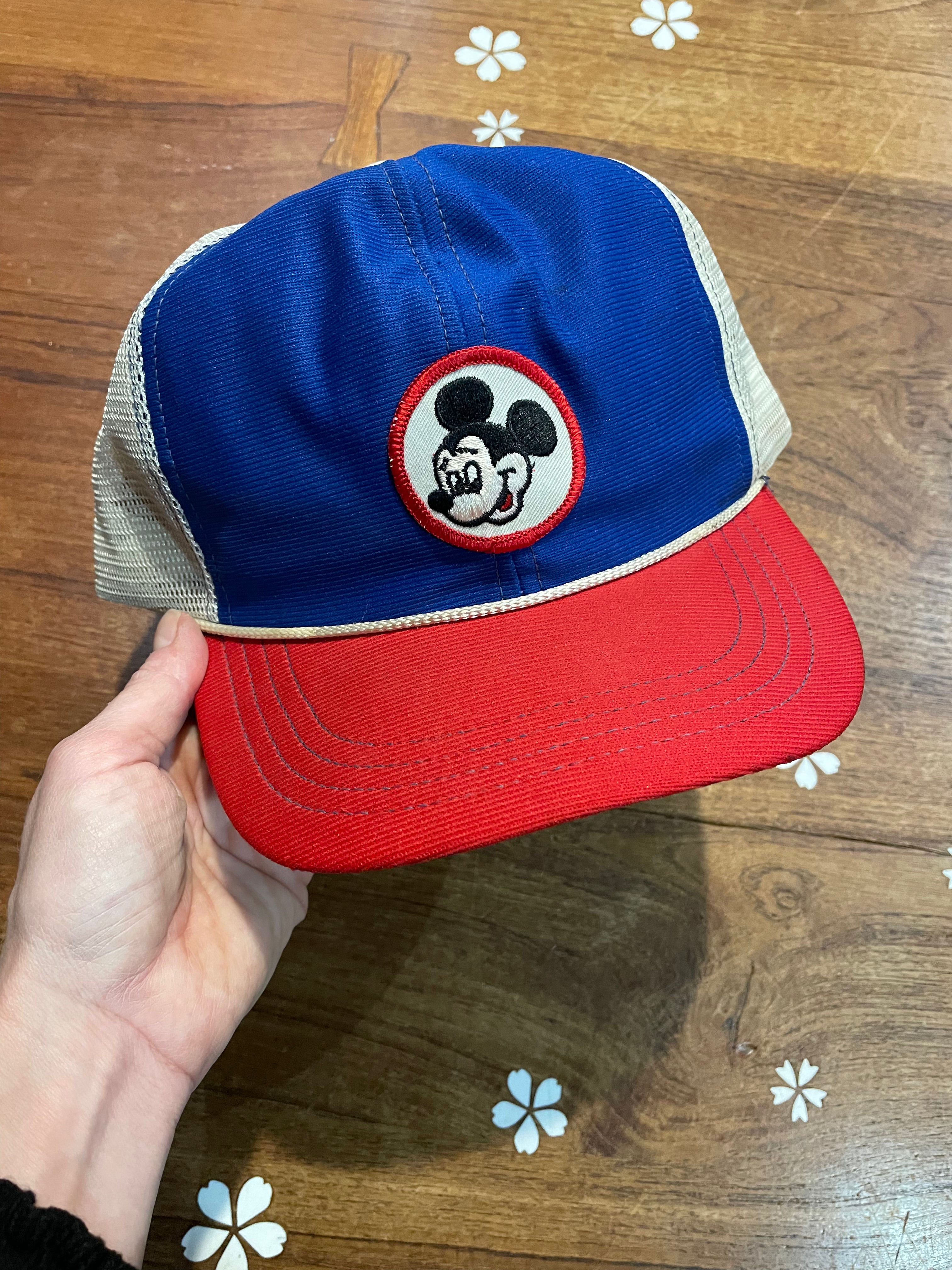 vintage made in usa mickey mouse trucker hat – good market thrift store
