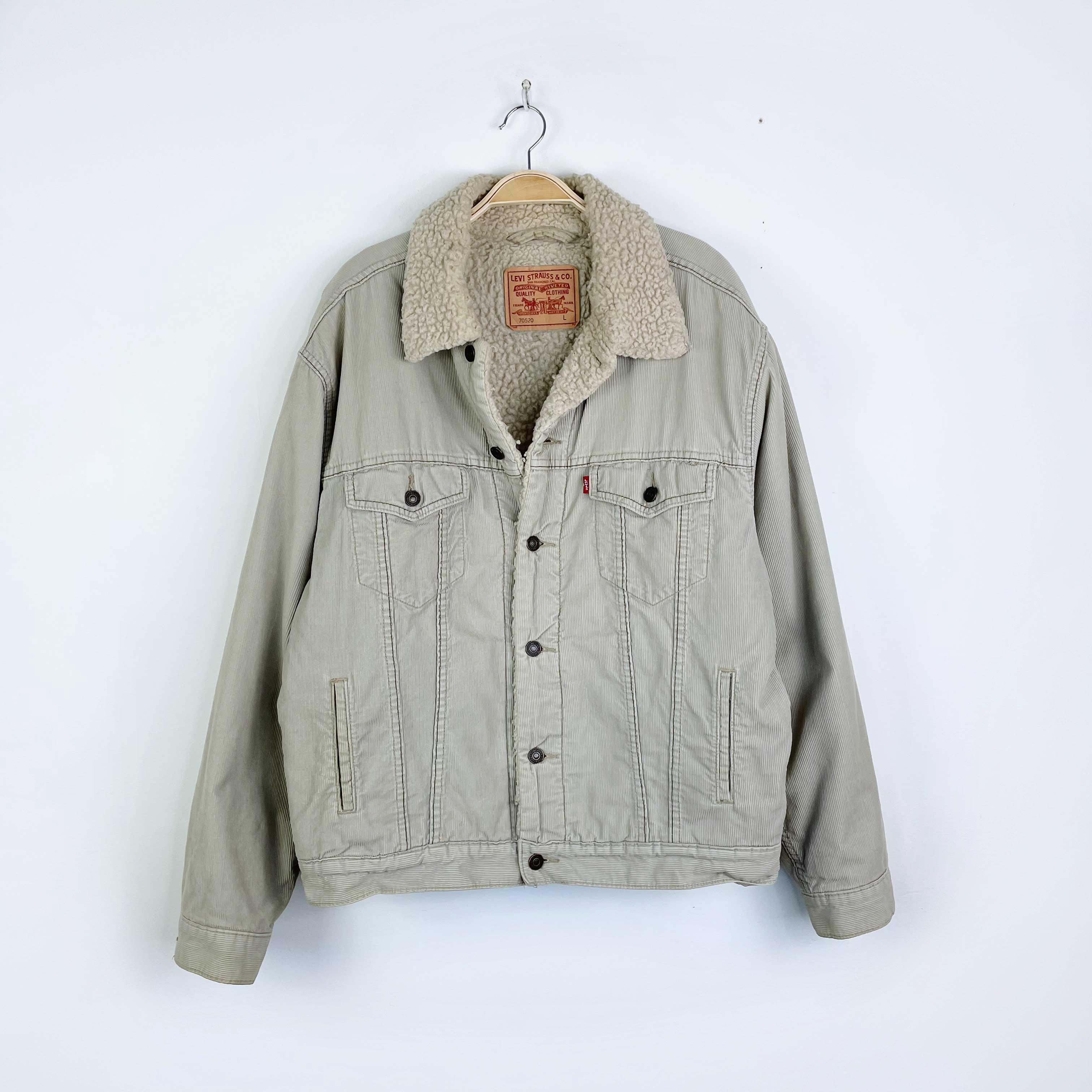 vintage levi's 70520 corduroy sherpa trucker jacket – good market ...