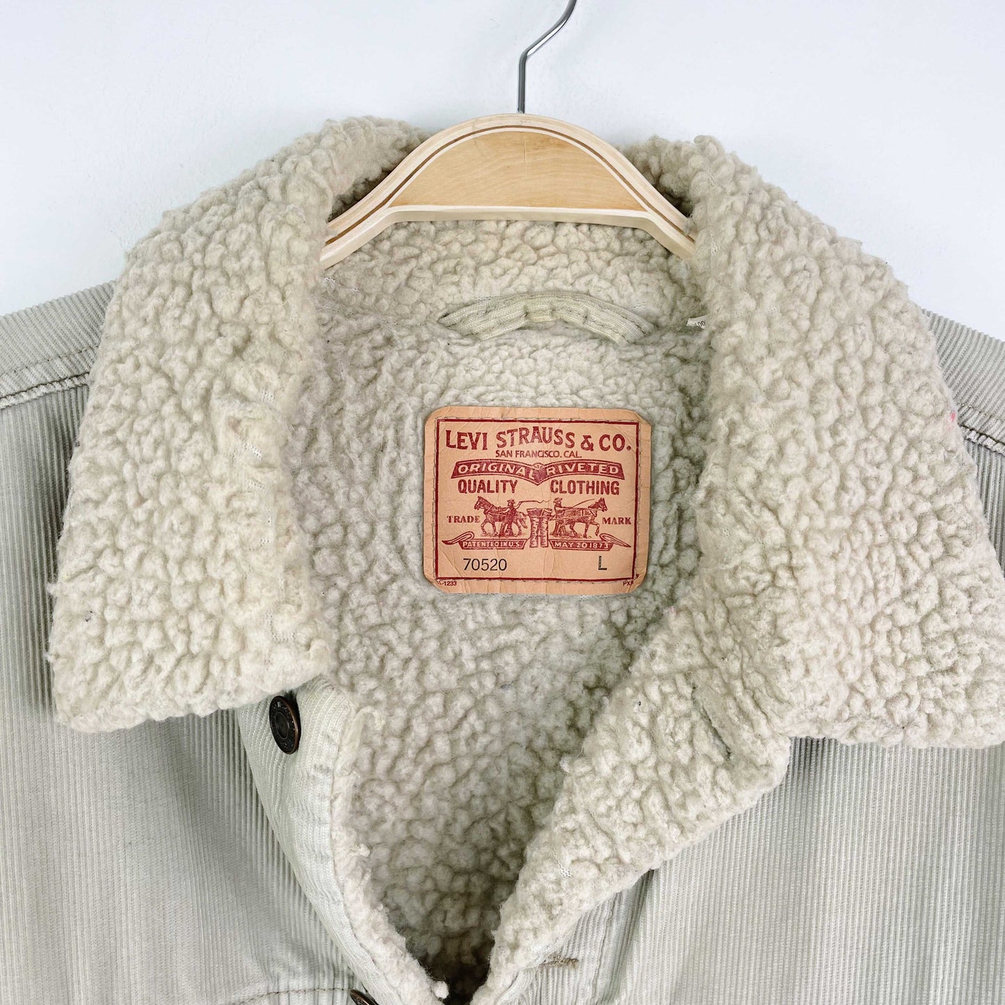 vintage levi's 70520 corduroy sherpa trucker jacket – good market ...