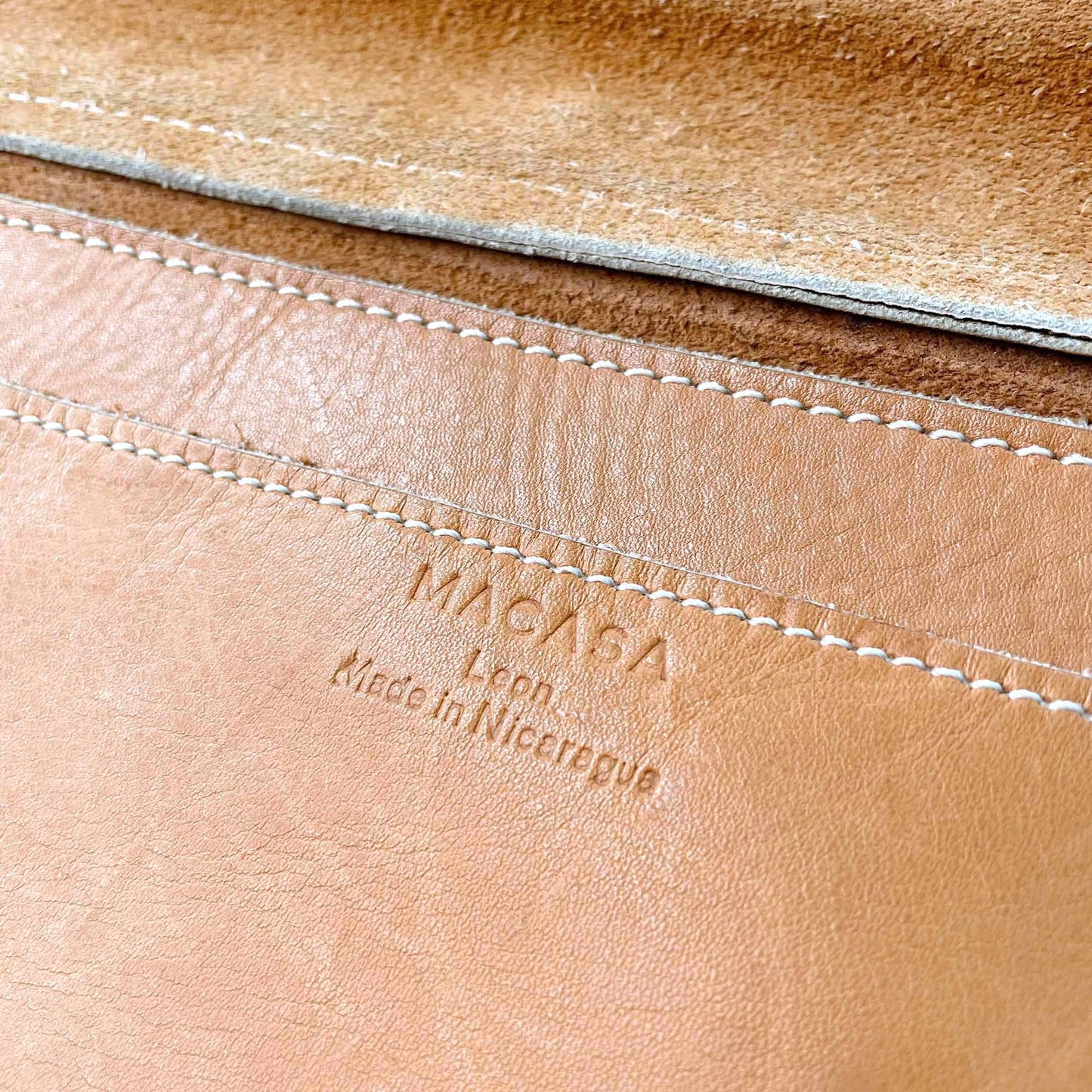 vintage macasa nicaragua leather boho laptop briefcase – good market thrift store