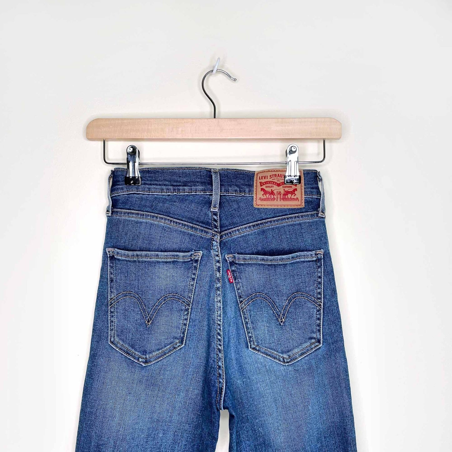 levi's mile high super skinny medium wash - size 24 – good market ...