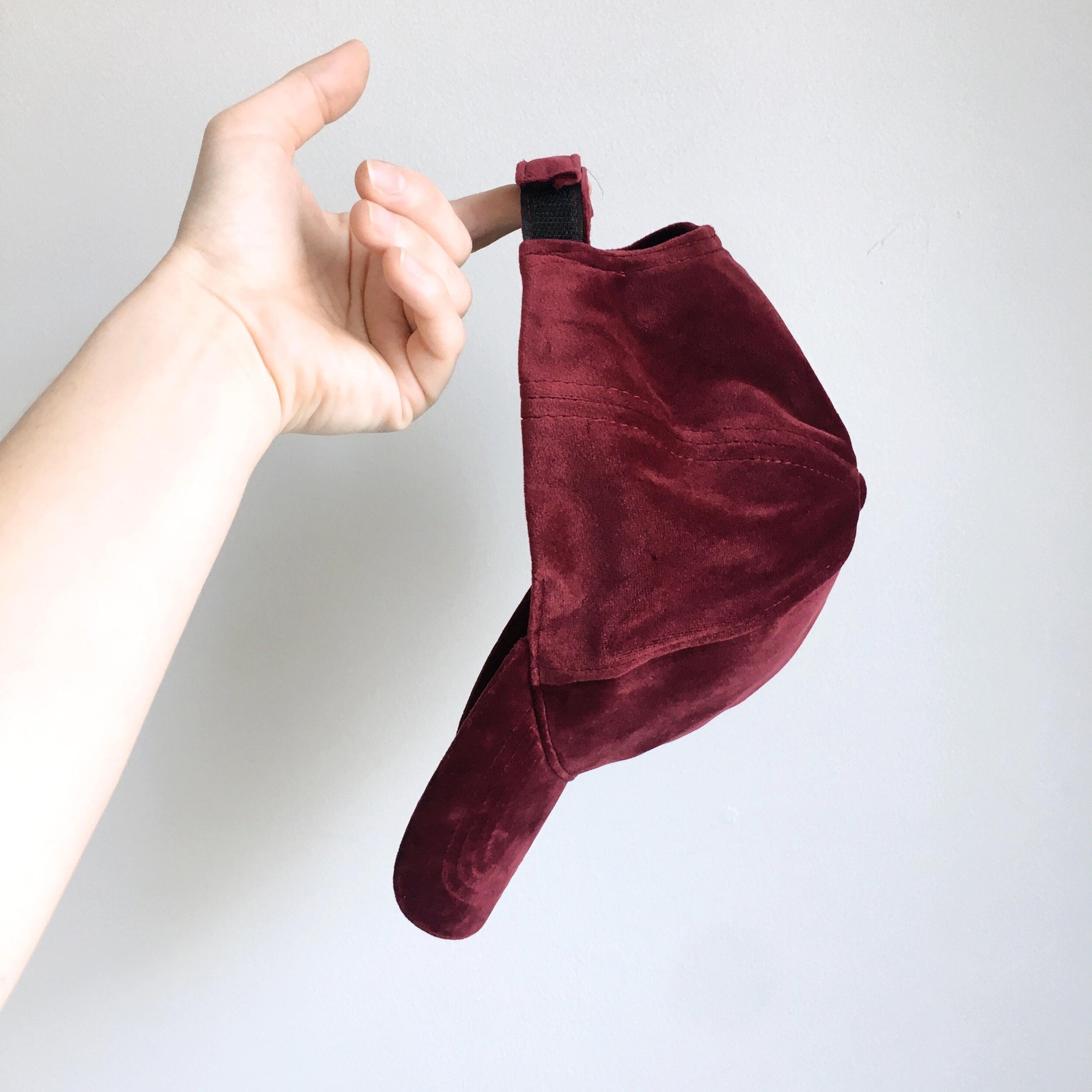 rampage red velvet baseball cap - OS – good market thrift store